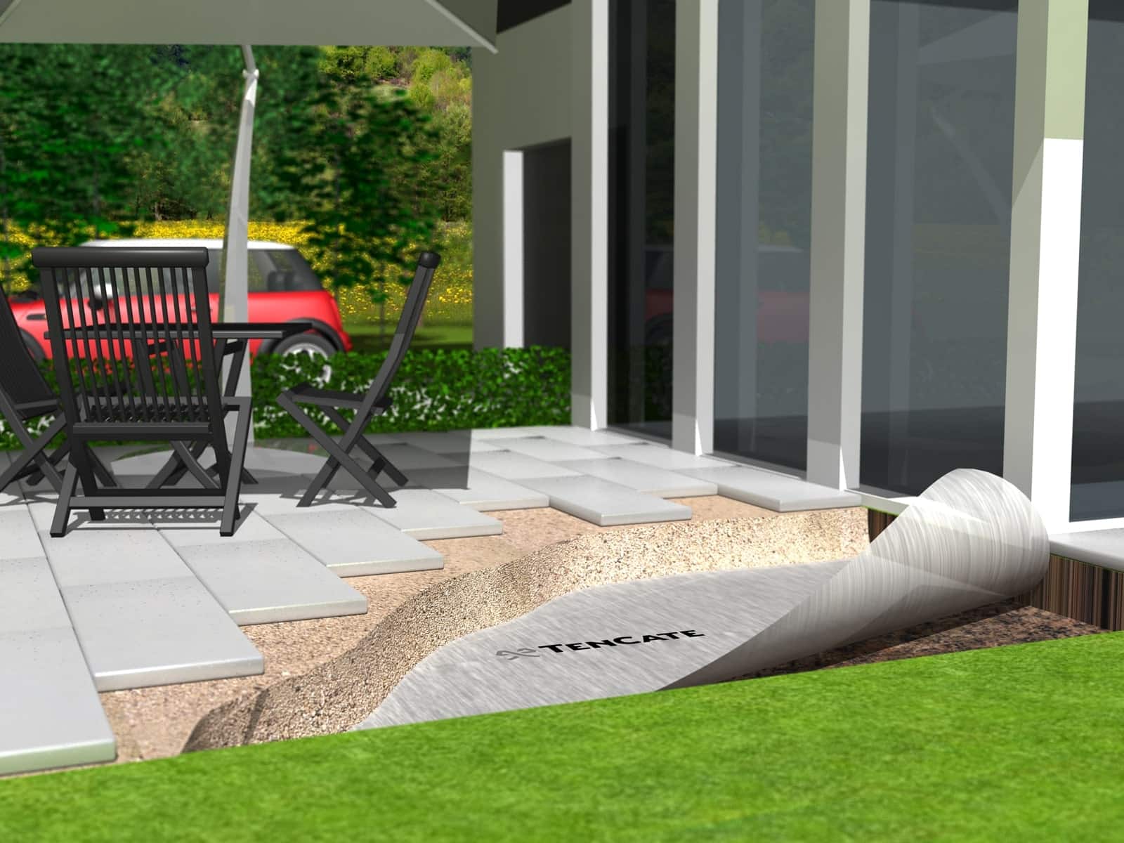 Géotextile 100m2 TenCate Bidim® - 10kN - Carriere Vila